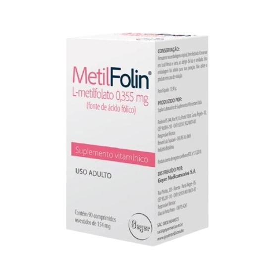 Metilfolin Suplemento De Vitaminas 90 Comprimidos - Megalabs ...