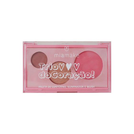 Mia Make Trio Do Coração Paleta Contorno, Iluminador E Blush - Estojos ...