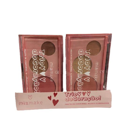 Mia Make Trio Do Coração Paleta Display 16 Peças - Estojos e Paletas de ...