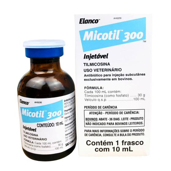 Micotil 300 10mL Bovinos Elanco - Farmácia Pet - Magazine Luiza