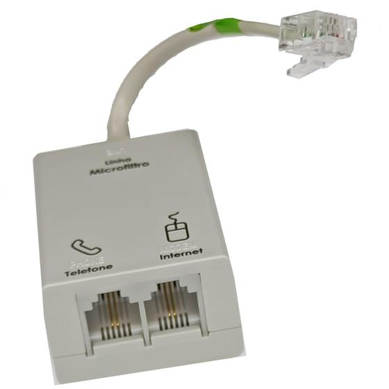 Micro Filtro Adsl Telefone Modem Internet Duplo Kit C/ 3 - Microtech ...