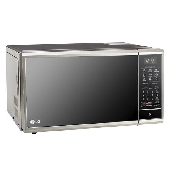 Micro-ondas 30 Litros LG MS3095LR com Revestimento Limpa Fácil e Tecnologia I Wave Prata Nobre ...