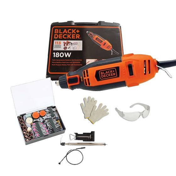Micro Retífica Black+Decker RT18KA 113 Pçs C/ Maleta + Acess - Outros ...