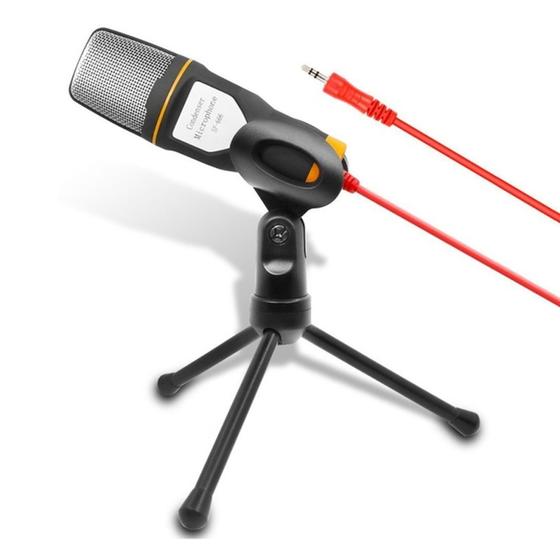 Microfone Condensador Profissional Omnidirecional Estúdio com Mini ...