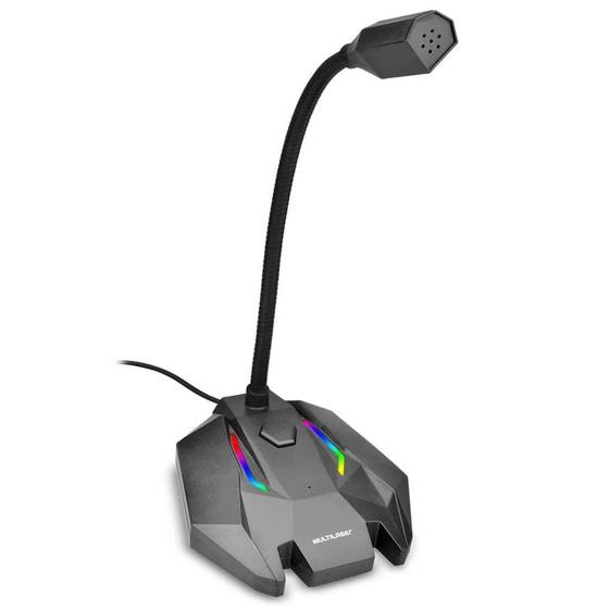 Microfone Gamer - USB - Multilaser Warrior - PH363- Preto - Microfone Gamer - Magazine Luiza