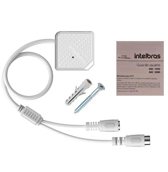 Microfone Mic 3080 Intelbras Equipamentos Dvr, Nvr Em Cftv. - Microfone ...