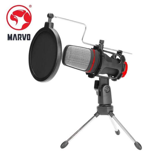 Microfone Omnidirectional Marvo Studio microphone para PC MIC-02 ...