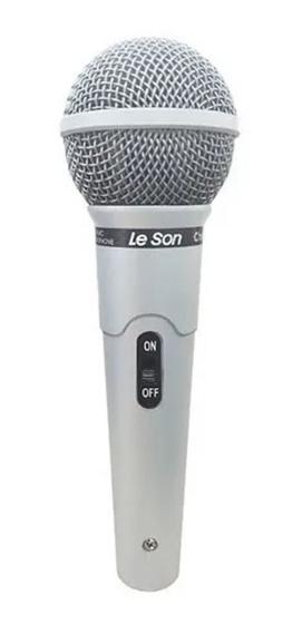Microfone Profissional Le Son Mc200 Com Fio 5 Metros Prata - Microfone ...