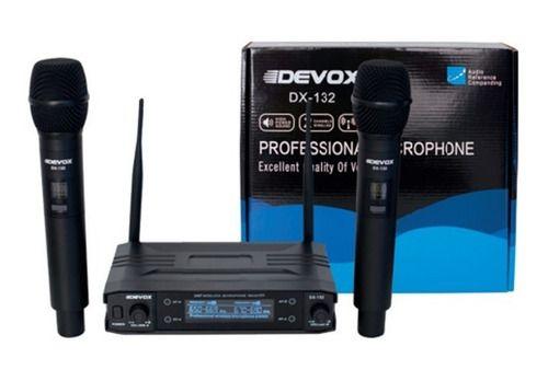 Microfone Sem Fio Duplo Mão Uhf Dx-132 120 Frequências Devox - Microfone Dinâmico - Magazine Luiza