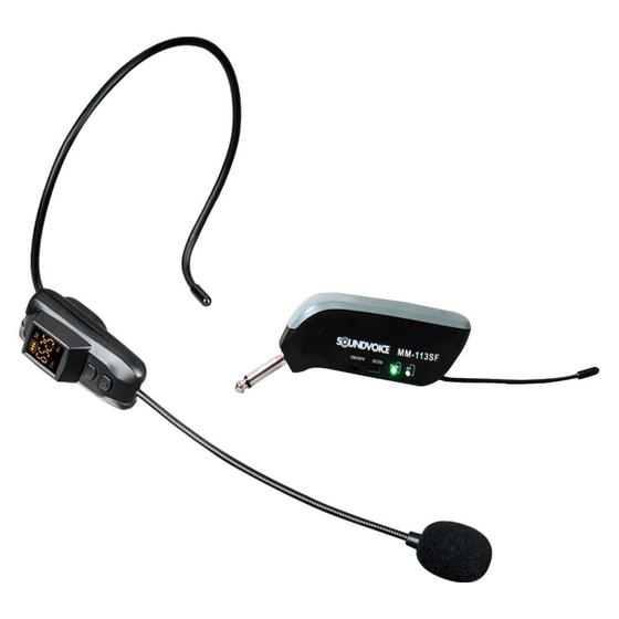 Microfone Sem Fio Headset 02 Soundvoice MM113 - Microfone Dinâmico ...