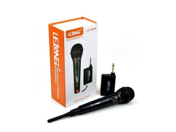 Microfone sem Fio Profissional LeLong LE 996W - Microfone Dinâmico - Magazine Luiza