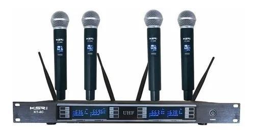 Microfone Sem Fio Quadruplo Ksr Pro Kt4 Mao 80 Canais - Microfone Dinâmico - Magazine Luiza