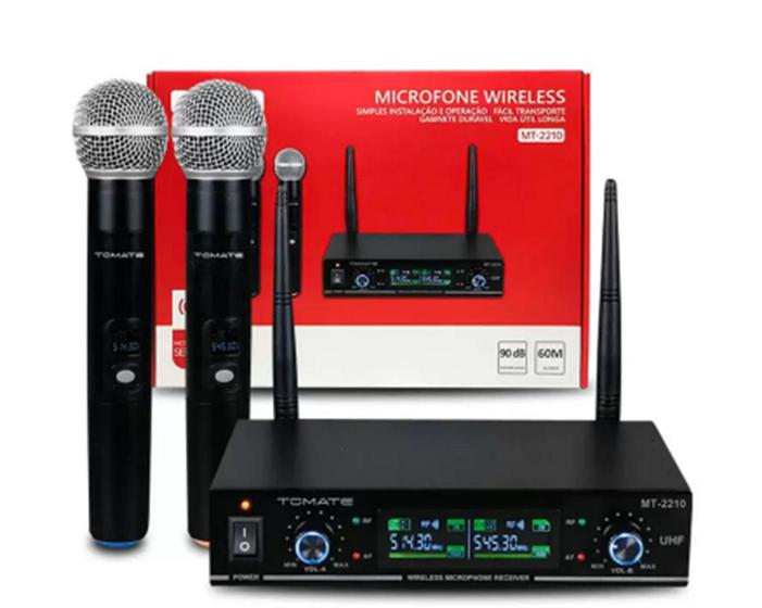 Microfone Sem Fio Wireless Uhf De Mão Duplo Profissional - mbr - Microfone Dinâmico - Magazine Luiza