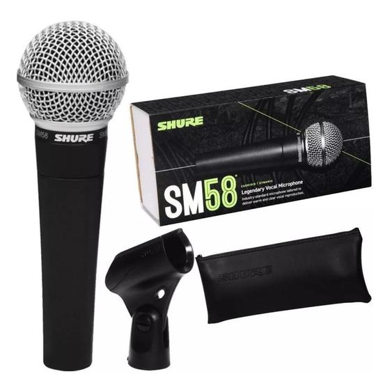 Microfone Shure Sm58s On/off Sm 58s Preto Made In México - Microfone ...