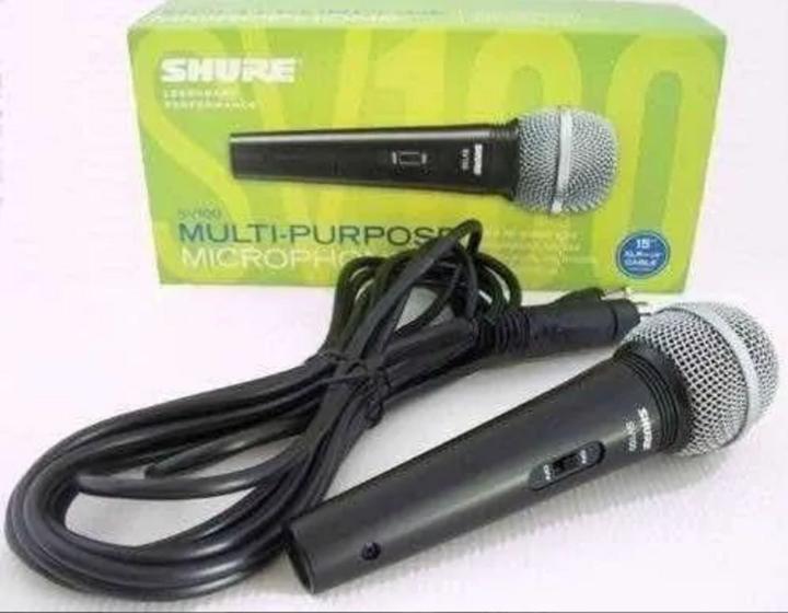Microfone Shure Sv 100 Com Cabo Xlr(f)/p10 Sv100 Original - Microfone ...