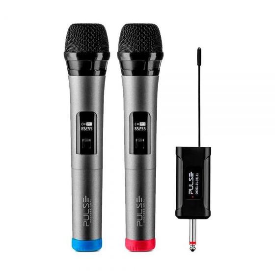 Microfones sem Fio SP801 Pulse UHF com Receptor - Multilaser ...