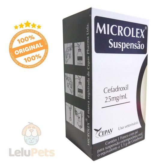 Microlex Suspensão 1,5g 25mg/ml Cepav - Antibiótico - Magazine Luiza
