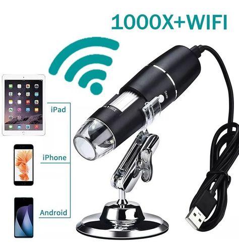 Microscópio Lupa Digital Wi-fi Camera Hd 1080p 1000x 50x Mb1 ...