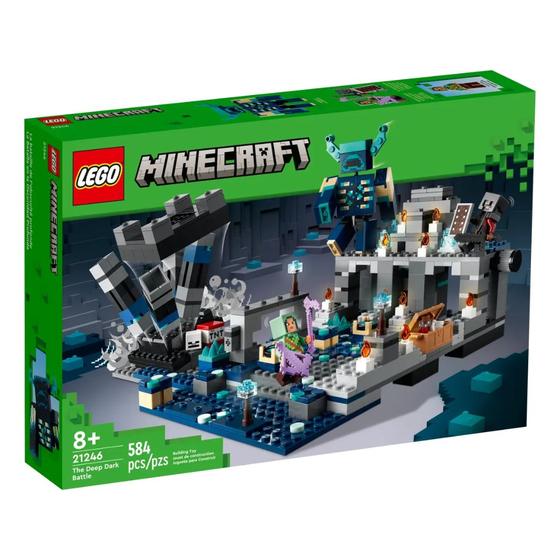 Minecraft Batalha Escura Profunda 584 Peças Netherita Warden 21246 Lego ...
