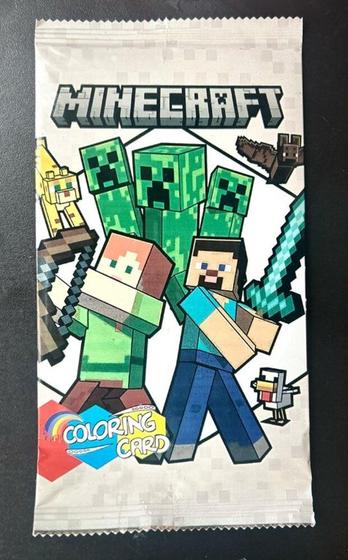 Minecraft cards para colorir pacote com 4 unidades - coloring card ...