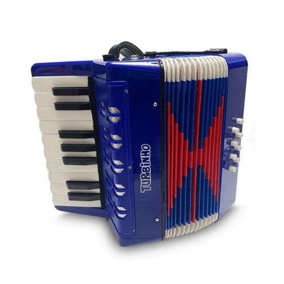Mini Acordeon Infantil Sanfona P/Crianças 8 BAIXOS Turbinho Azul ...
