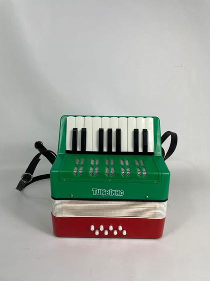 Mini Acordeon Infantil Turbinho 17 Teclas 8 Baixos cOD 8843 - Turbo ...
