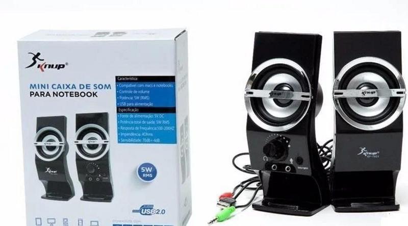 Mini Altofalante para PC KP-7024 - KNUP - 12W RMS - Caixa de Som para PC / Computador - Magazine ...