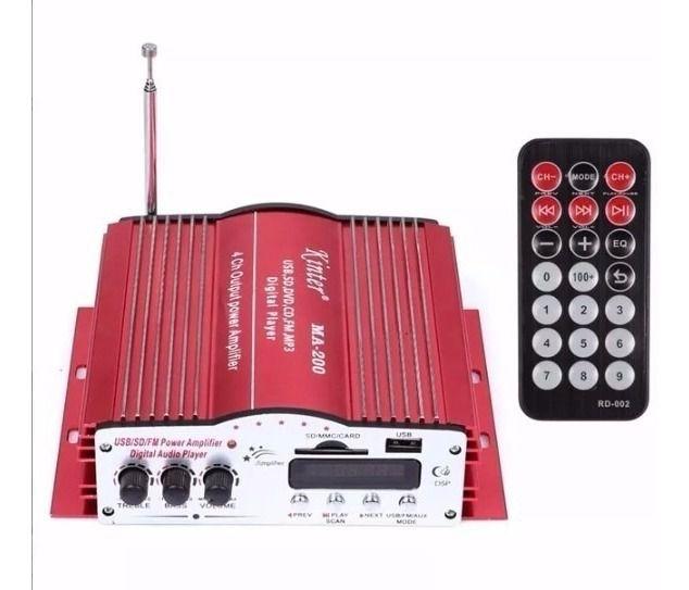Mini Amplificador Som Ambiente Potência Música Caixa 120 - Jiaxi ...