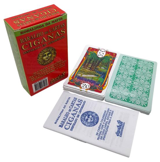 Mini Baralho De Cartas Ciganas Lenormand Com 36 Cartas Artha Tarô Baralho Cigano
