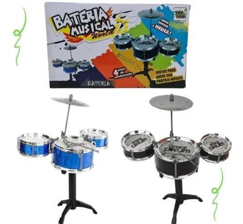 Mini Bateria Infantil 3 Tambores 1 Prato Happy Jazz - Art Brink ...