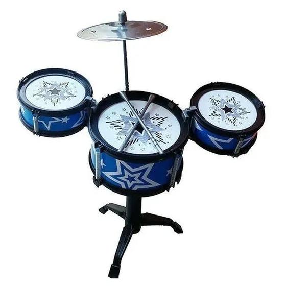 Mini Bateria Musical Infantil 3 Tambores 1 Prato Jazz - toys - Bateria ...