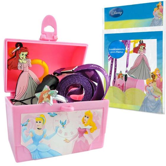Mini Baú Ariel com Anel Infantil + Chaveiro + Cordão para Crachá ...
