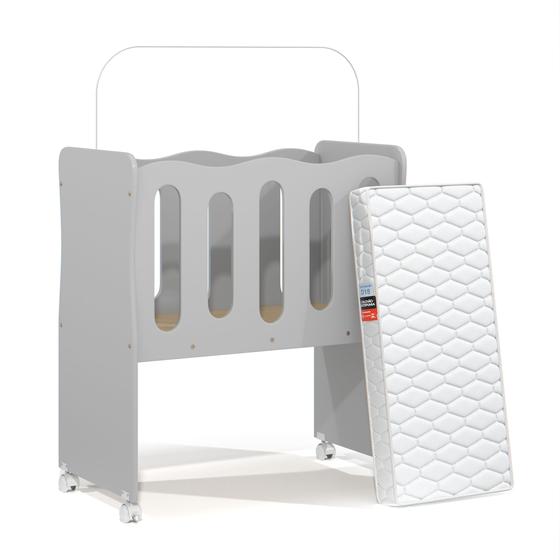 Mini Berço Moisés Para Quarto De Bebê infantil Com Rodízios E Colchão ...