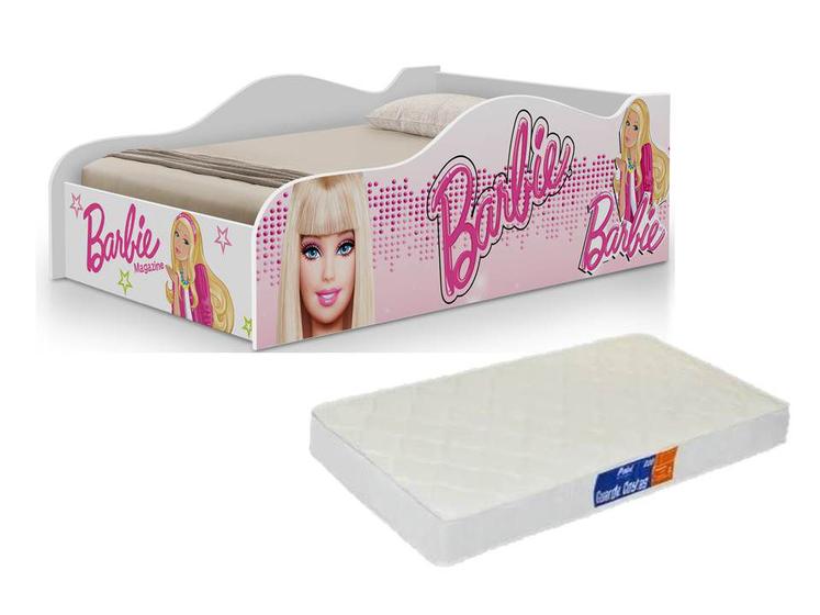 Mini Cama Infantil Juvenil Colchão Barbie - PB Móveis - Cama de ...