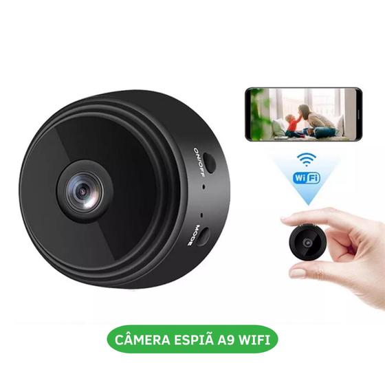 Mini Câmera Espiã Wifi de Segurança Com Sensor Movimento Gravador de ...