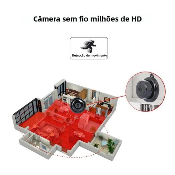 Mini Câmera IP WiFi 1080P HD Detecção De Movimento Visão Noturna ...