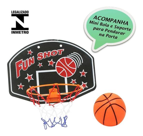 Mini Cesta Basquete Infantil + Bola E Suporte P/ Porta - DM Toys ...