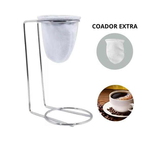 Mini Coador De Café Chá Individual Com Suporte E Coador Pano - W4U ...
