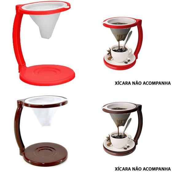 Mini Coador de Café Individual com Suporte Dobrável - Injetemp - Coador ...