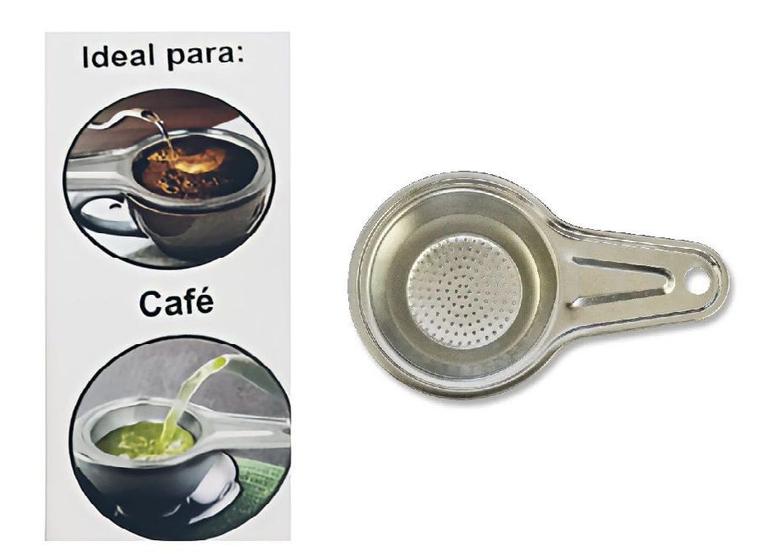 Mini Coador Inox Reutilizável Para Chá Café Suco Kehome - Coador ...