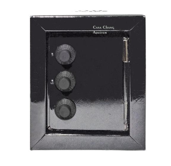 Mini Cofre Cofrinho Com Segredo Metal Fercar Moedas Cédulas - Cofre ...