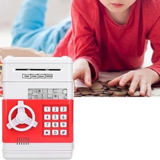 Mini Cofre Eletrônico Digital Senha 4 Dígitos Notas e Moedas - Tomate ...
