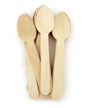 Mini Colher de madeira lisa pequena descartável - Kit 100un - Mor ...