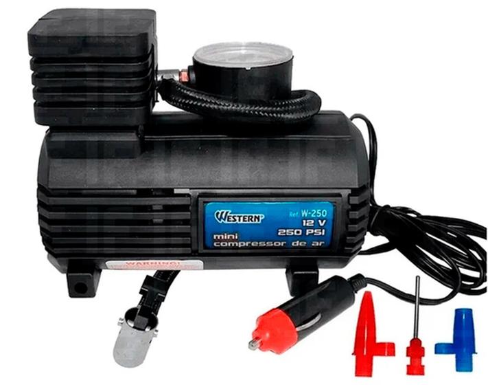 Mini Compressor Ar 250psi 12v Portatil A Bateria - Western - Mini ...