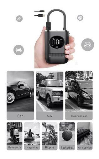 Mini Compressor De Ar Digital Portátil Recarregável Usb Bico - New ...