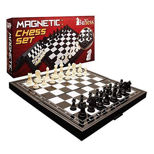 Mini Conjunto de Xadrez Magnético para Crianças, Adultos, Família 9,8 x ...