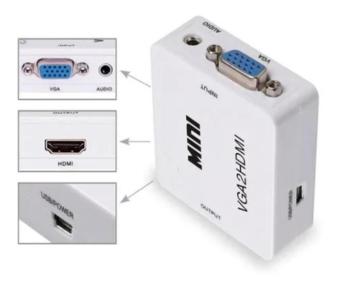 Mini Conversor Vga Para Hdmi Vga2hdmi - lotus - Adaptadores - Magazine ...