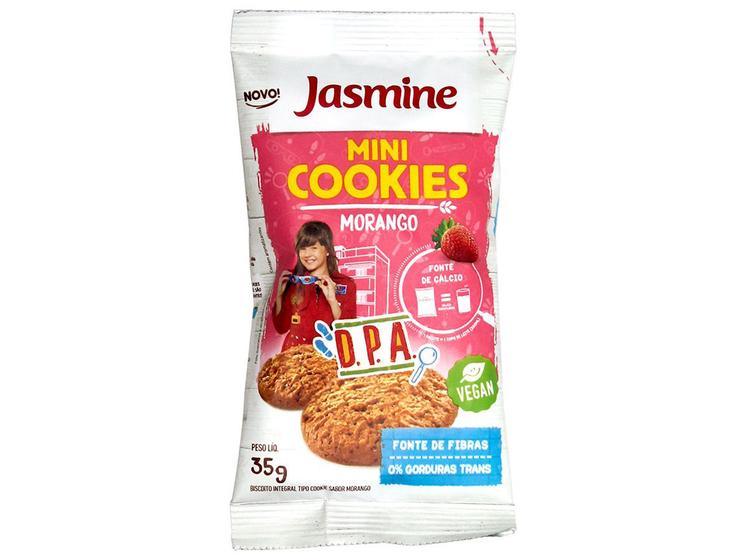 Mini Cookies Morango Vegano Fonte Calcio Jasmine 35g - Cookies ...