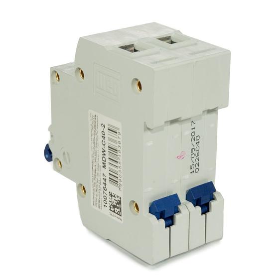 Mini Disjuntor Bipolar Mdw-c40-2 40a Curva C 5ka Weg - Disjuntor Din - Magazine Luiza