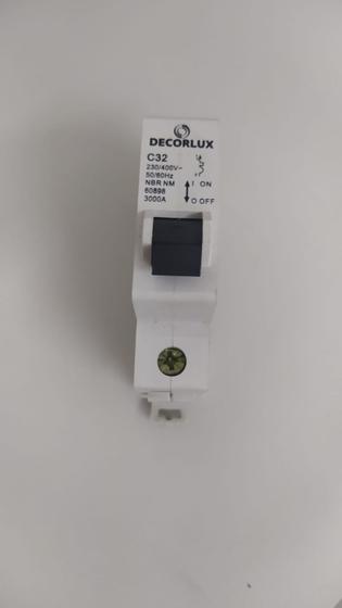 Mini disjuntor monopolar 32A 230-400V - Decorlux - Disjuntor Din - Magazine Luiza